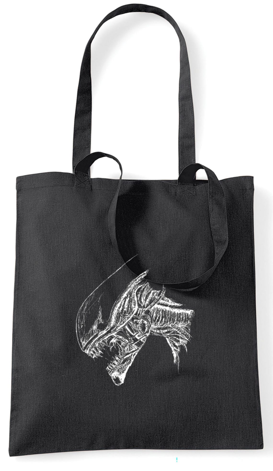 Aliens Xenomorphs Head Wariior 80s Cult Movie Sci Fi Gift Tote Bag ...