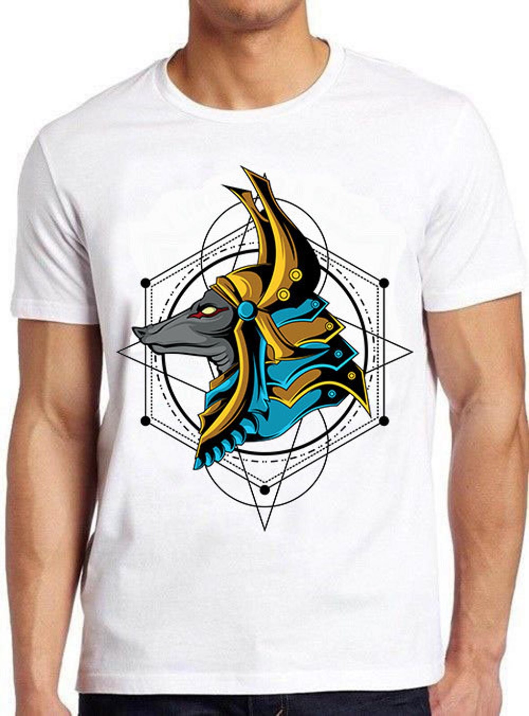 The Great Anubis Sacred Geometry Abstract Ancient Egypt Animal Ankh ...