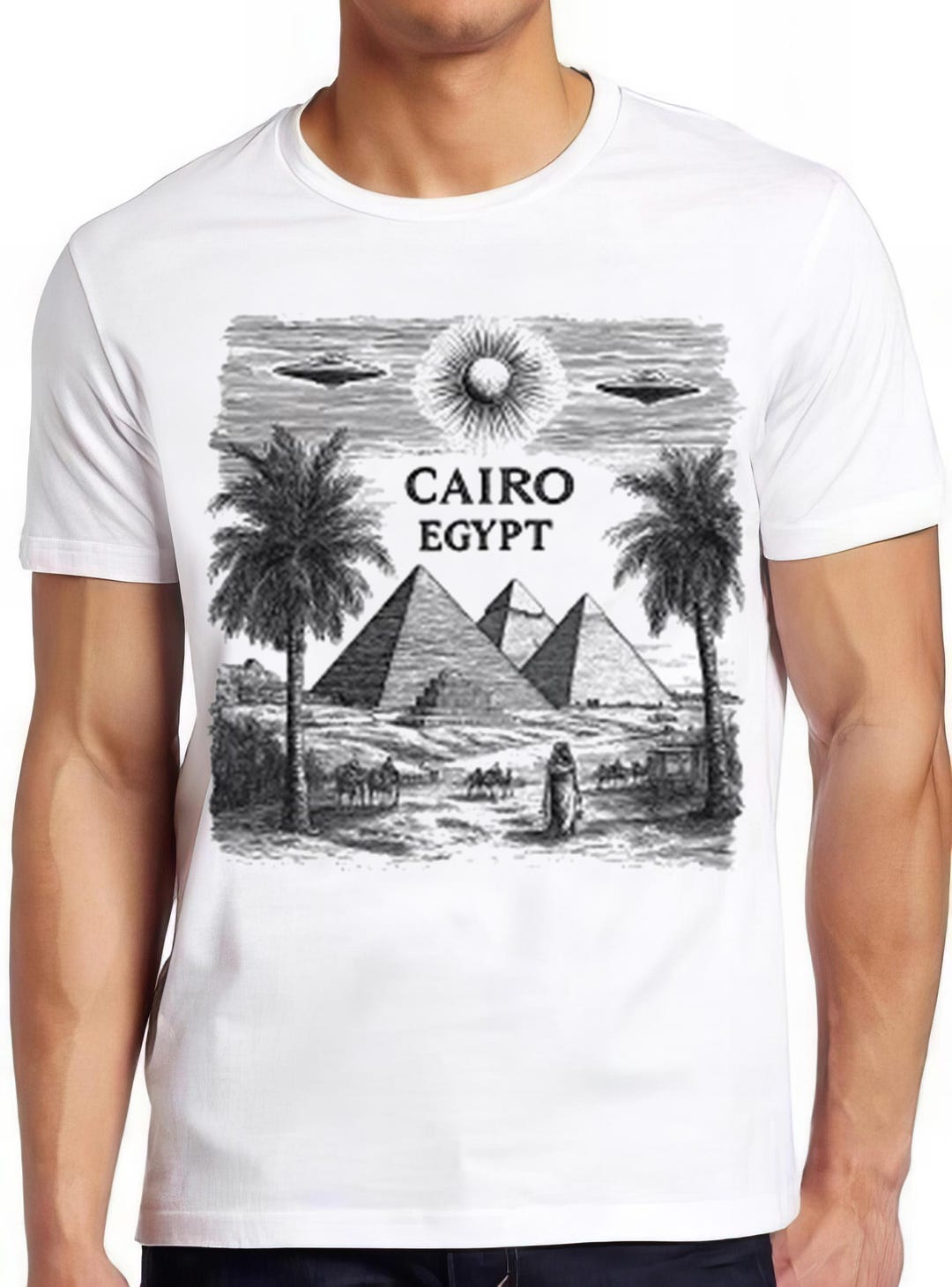Cairo Egypt Egyptian Pyramids UFO Mummy Sphinx Travel Souvenir Desert ...