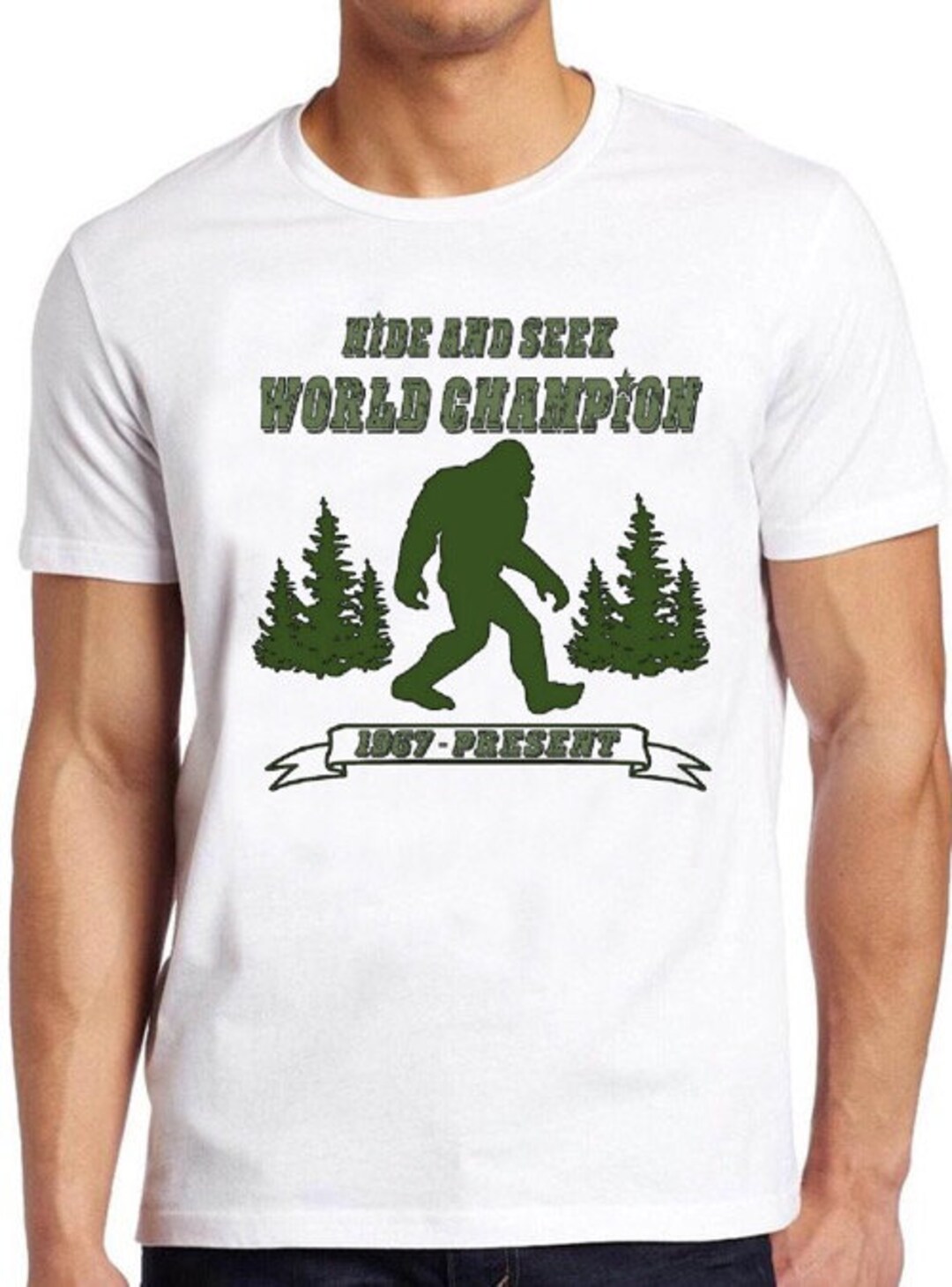 Big Foot T Shirt Hide and Seek Champion Sasquatch Cool Gift Tee 186 - Etsy