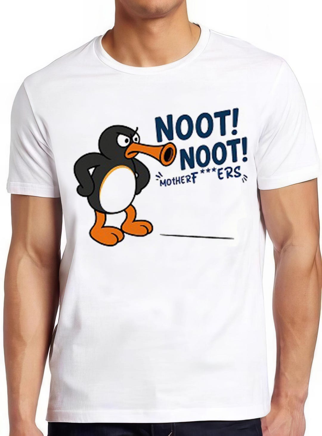 Angry Pingu Noot Noot Motherfcukers Cartoon Anime Art Style Cool Gift ...