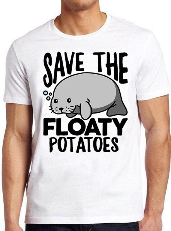 The Floaty Potatoes Manatee Funny Chubby Mermaids Meme Gift | Etsy