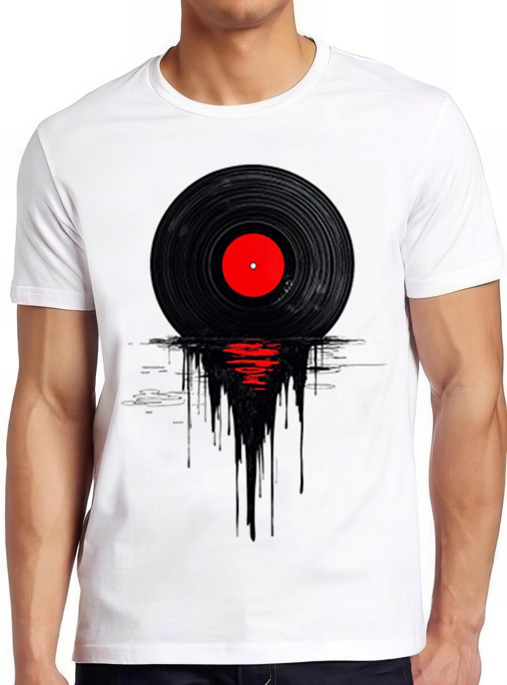 Melting Vinly Dripping Cool Record DJ Music Gift Tee T Shirt 2446 - Etsy