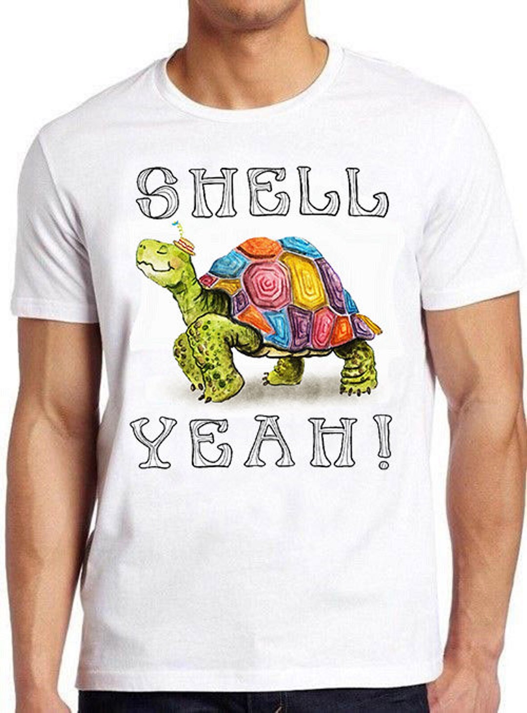 Shell Yeah Turtle Tortoise Hilarious Witty Humor Meme Gift Tee Gamer ...
