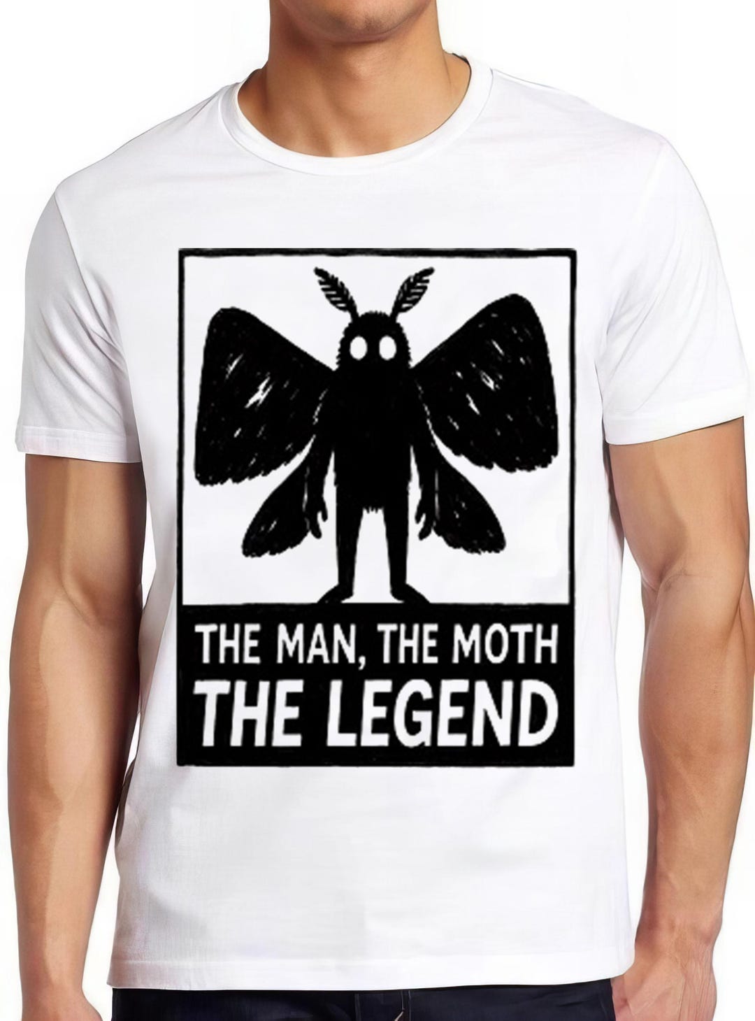 Mothman the Man the Moth the Legend Meme Funny Style Unisex Gamer Cult ...