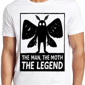 Mothman the Man the Moth the Legend Meme Funny Style Unisex Gamer Cult ...
