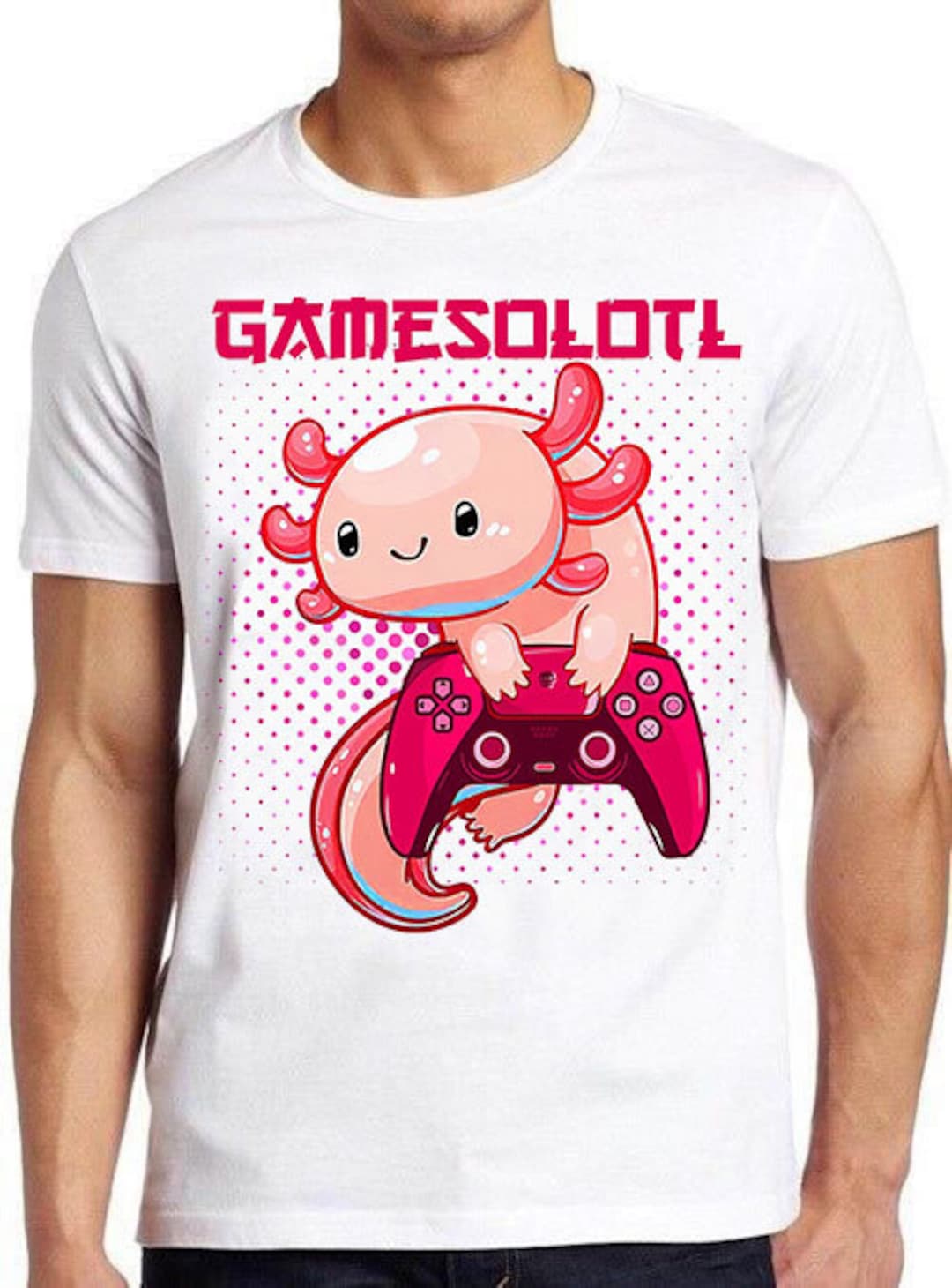 Gamer Axolotl Lover Cute Axolotls Online Gaming Style Design Music Joke ...