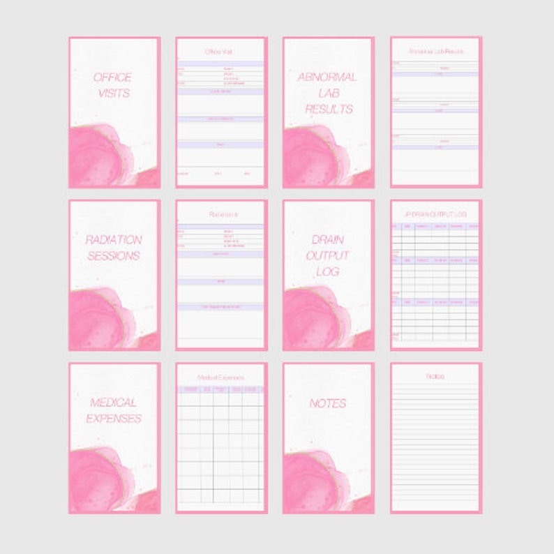 Breast Cancer Planner, Printable Journal, Breast Cancer Gift ...