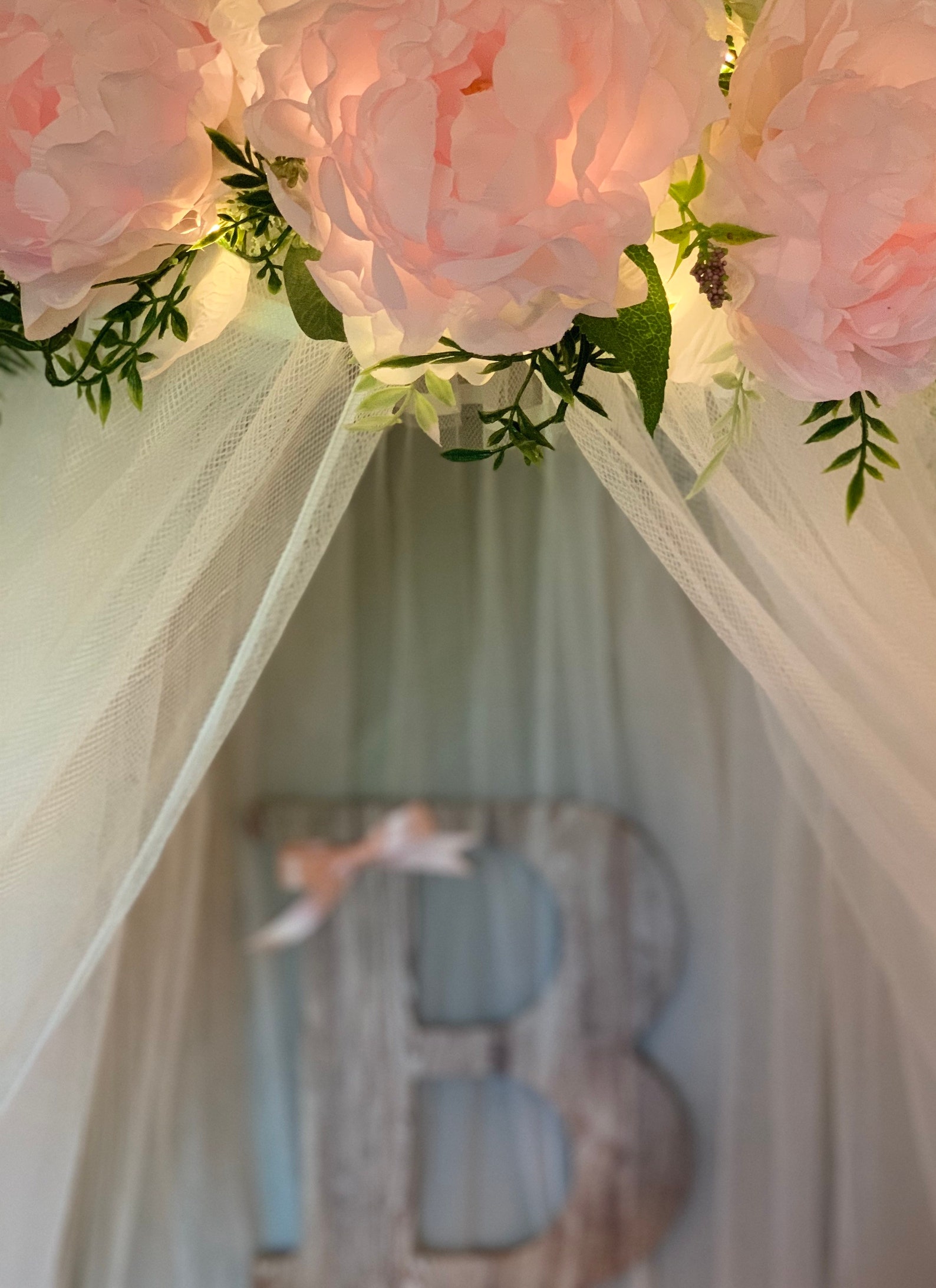 Custom Floral Canopy W/ Lights - Etsy