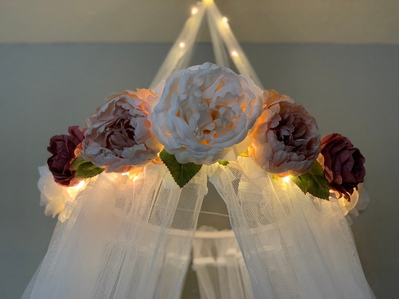 Custom Floral Canopy W/ Lights - Etsy