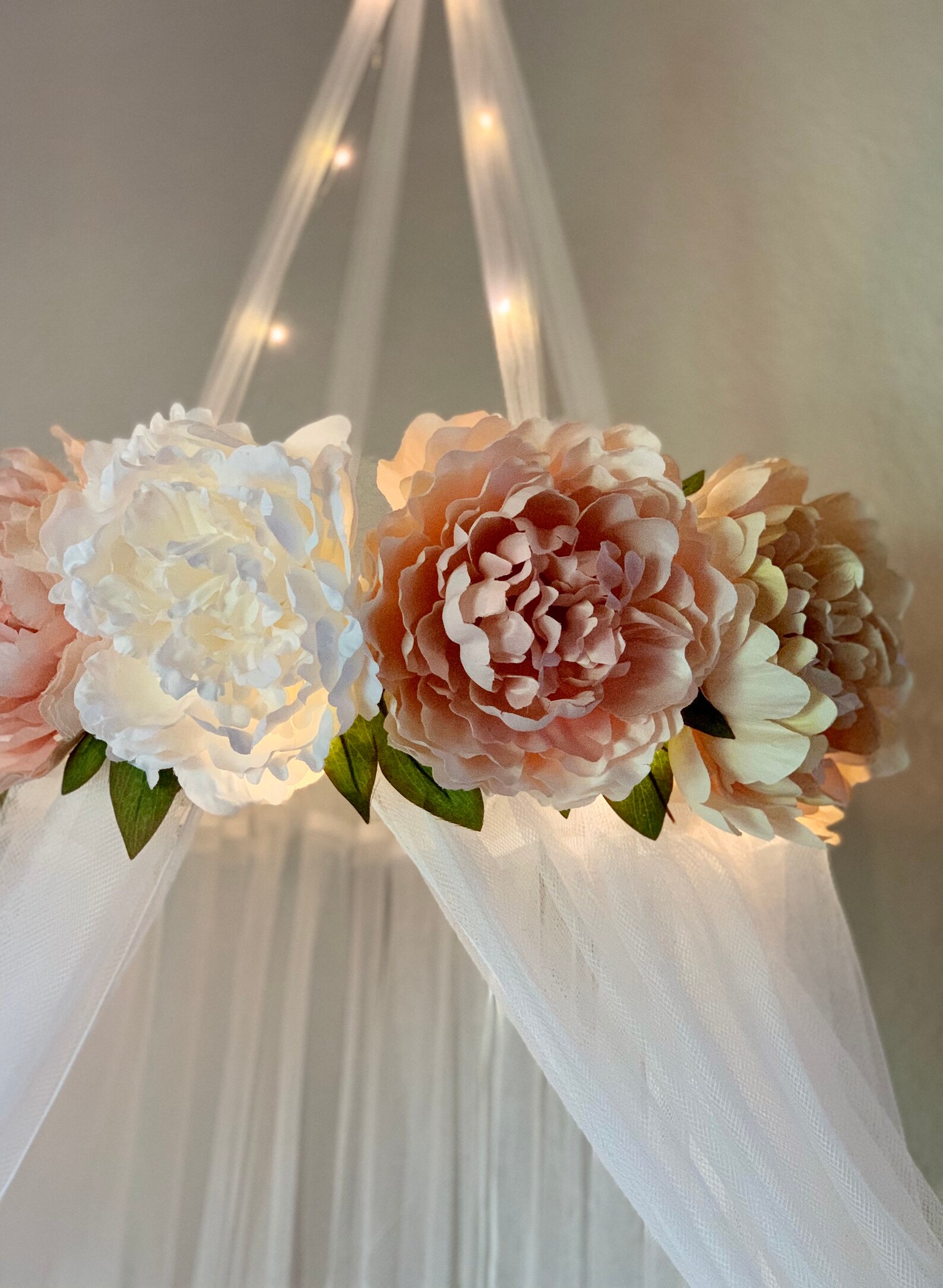 Custom Floral Canopy W/ Lights - Etsy