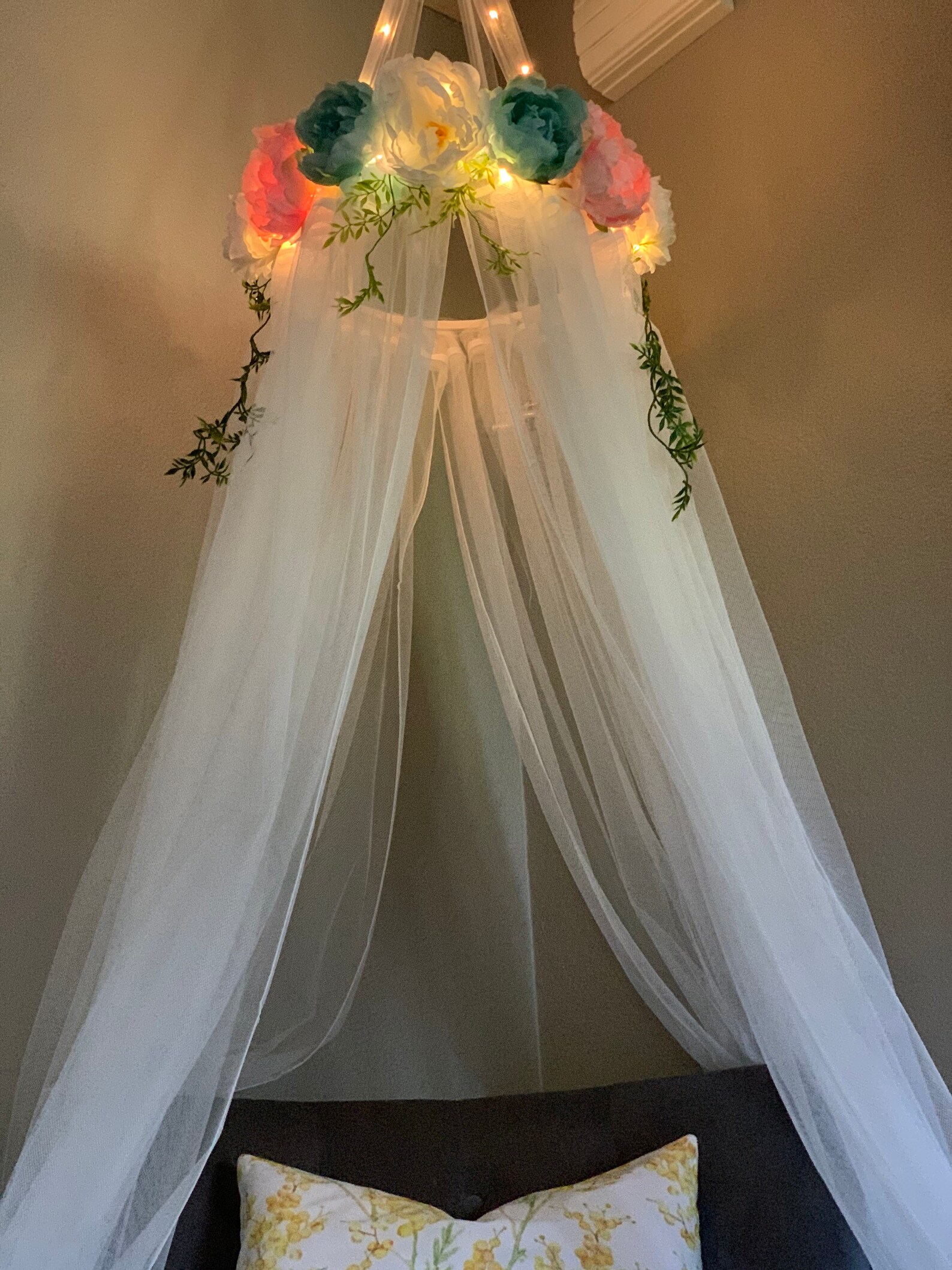 Custom Floral Canopy W/ Lights - Etsy