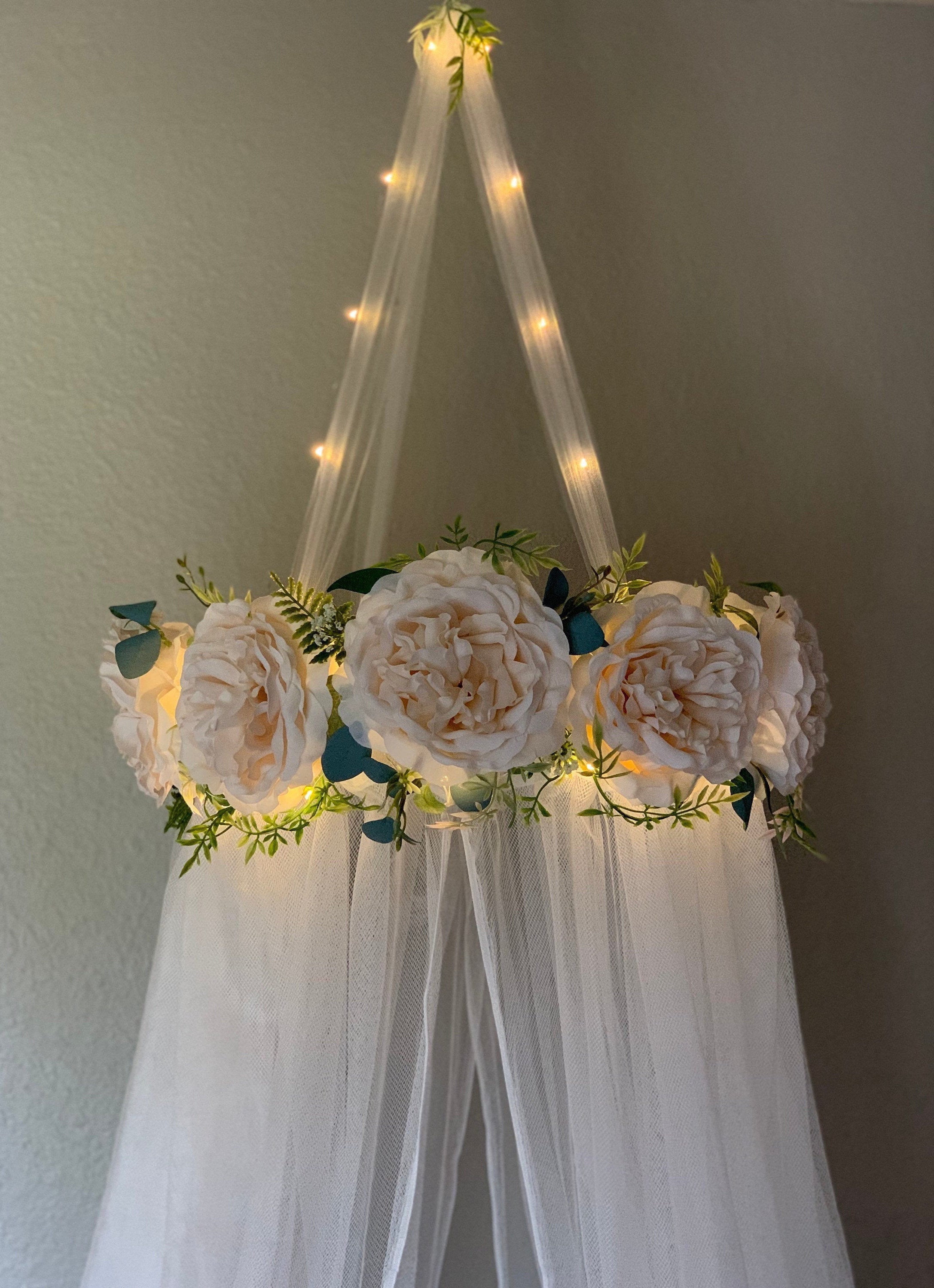 Custom Floral Canopy w/ Lights | Etsy