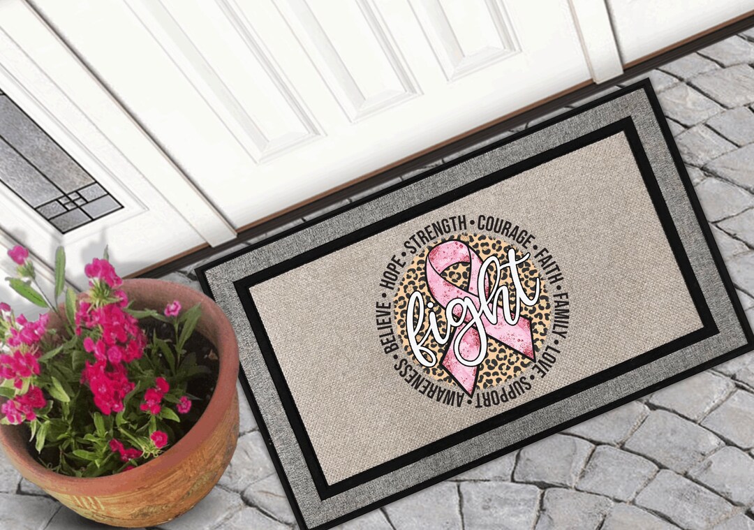 Breast Cancer Awareness Doormat, Breast Cancer Doormat, October Doormat ...