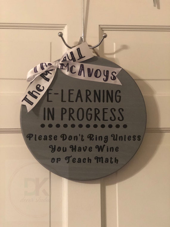 E-Learning Door Hanger | Etsy