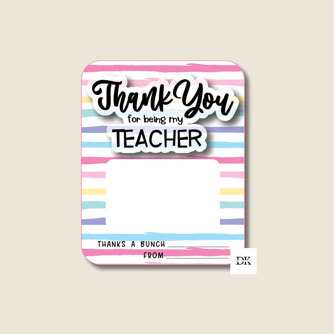 PRINTED Gift Card Holder, Same Day Shipping, Teacher Appreciation Gift ...