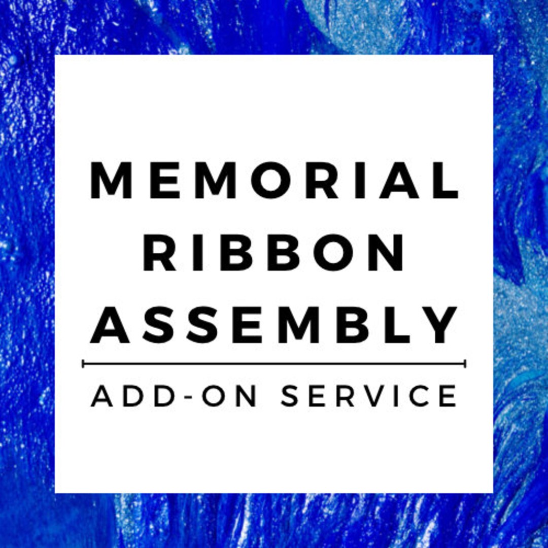 Memorial Ribbon Assembly, Add-on Service - Etsy