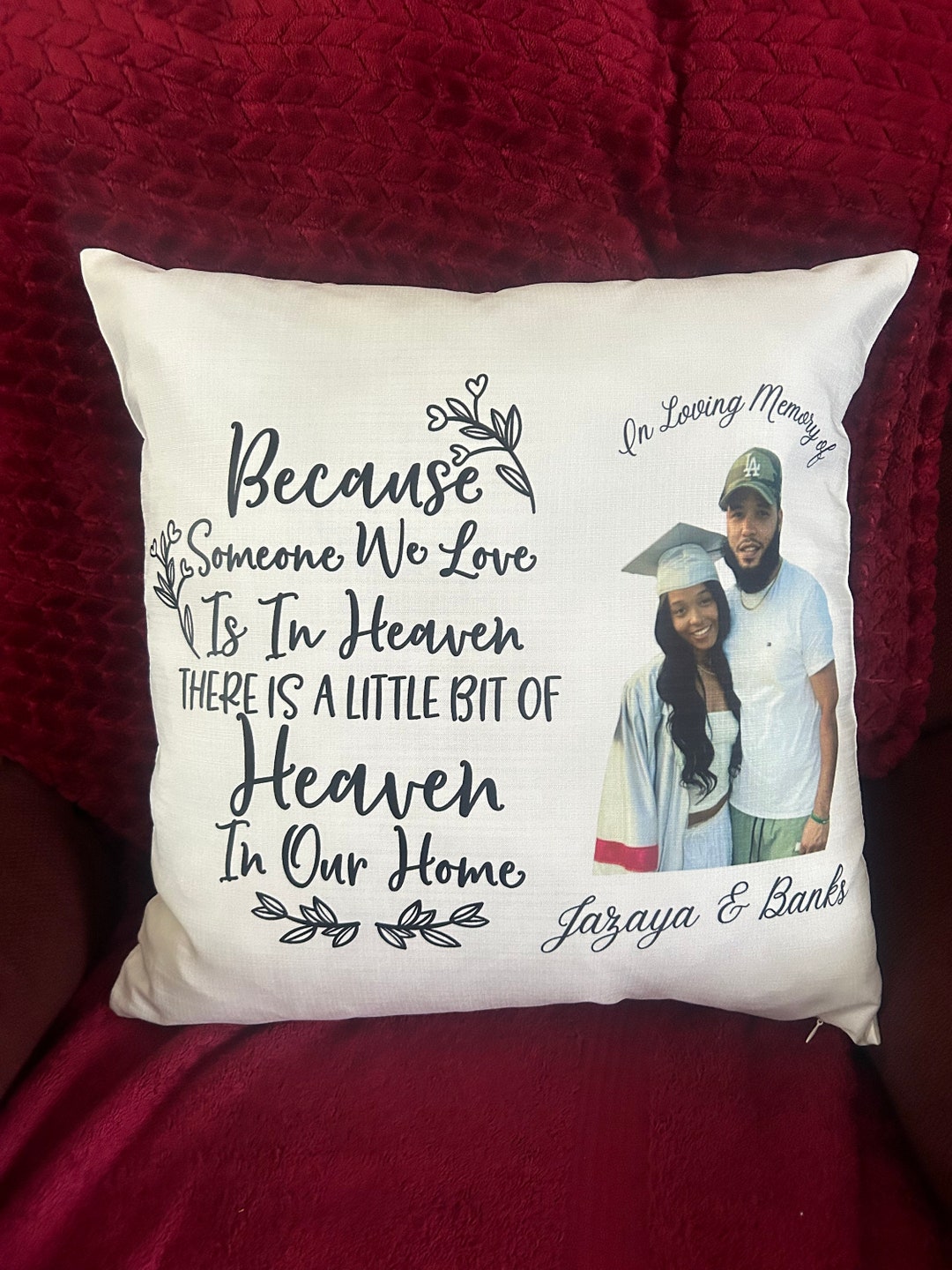 Personalized Memorial Pillow | Custom Photo Remembrance Cushion - Etsy
