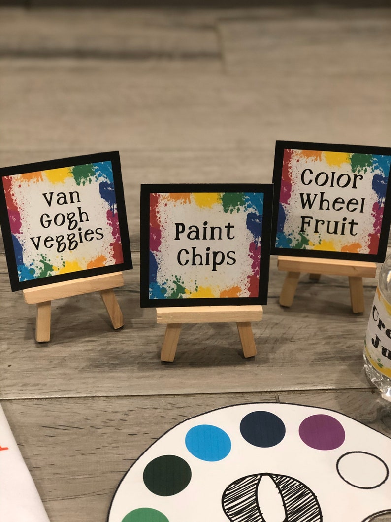Paint Party Food Signs Set of 3 Food Signs - Etsy