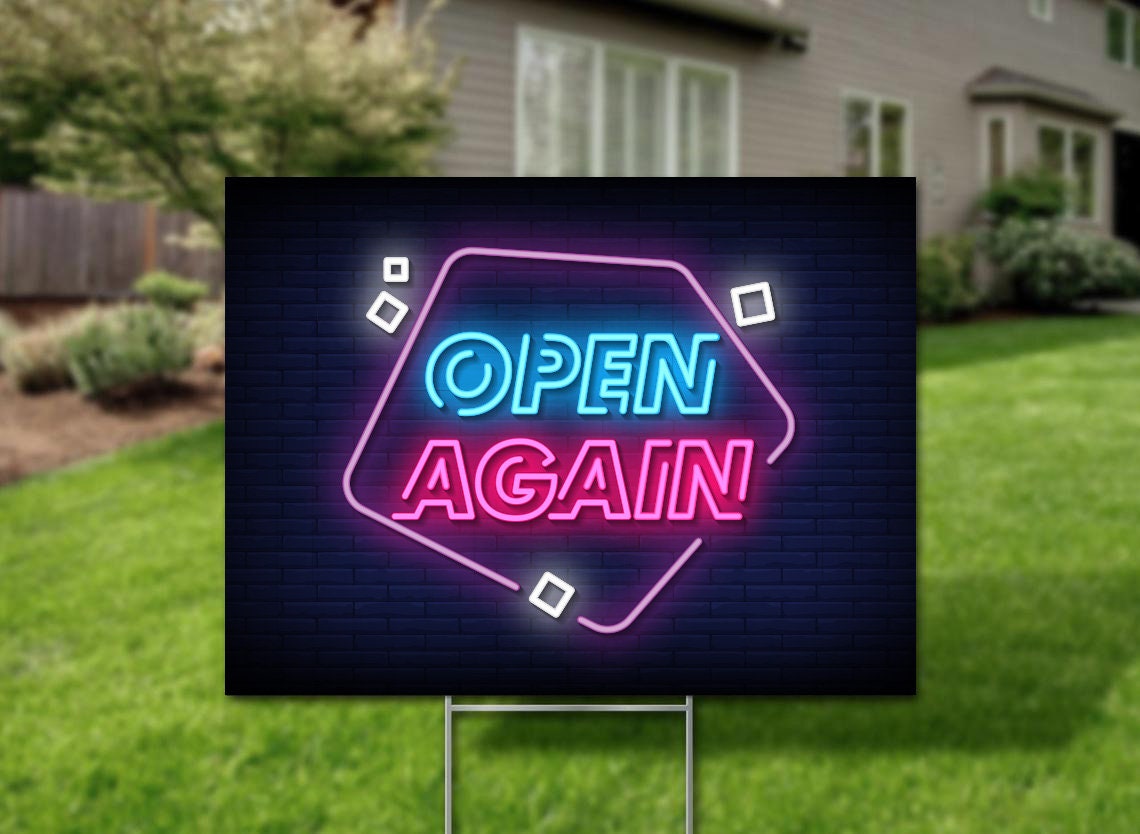 We Are Now Open Yard Sign Grand Opening Welcome Outdoor Yard Sign Now ...