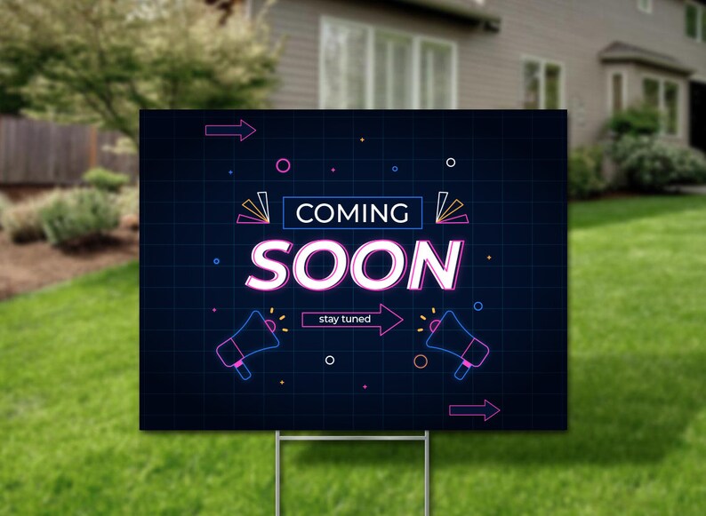 Banners & Signs Coming Soon Decoration Coming Soon Lawn Sign Coming ...