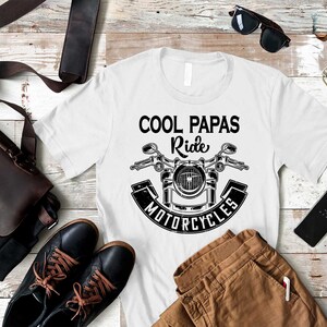 Cool Papas Ride Motorcycle Shirt, Biker Grandpa Shirt, Cool Grandpas ...