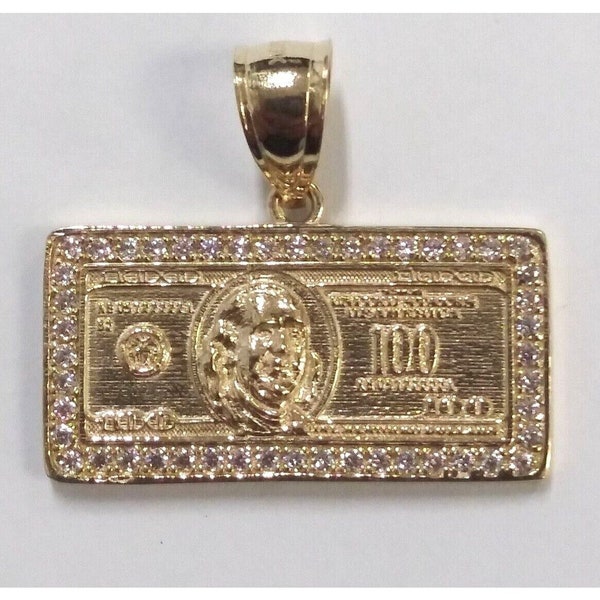 100 Dollar Bill Gold Pendant - Etsy
