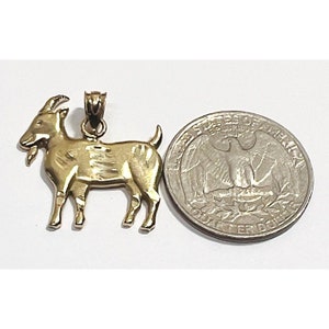 Beautiful 10K Solid Yellow Gold GOAT Charm Pendant Free Shipping - Etsy