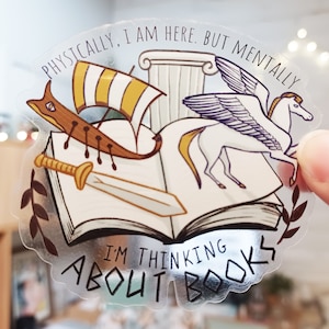 Clear Sticker: Thinking About Greek Mythology Books - Etsy
