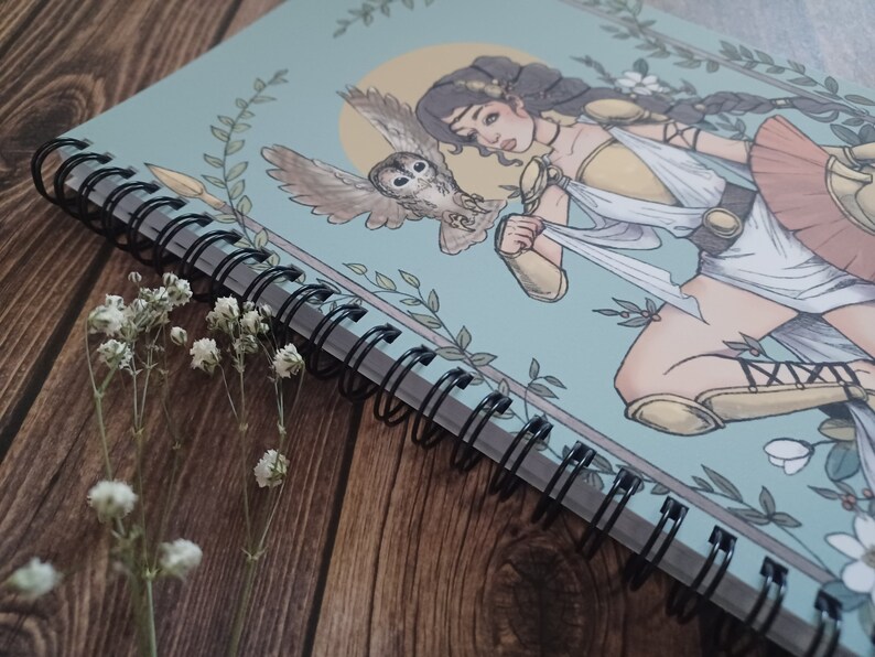Athena Notebook 5x8 Soft Cover Greek Goddess of Wisdom - Etsy