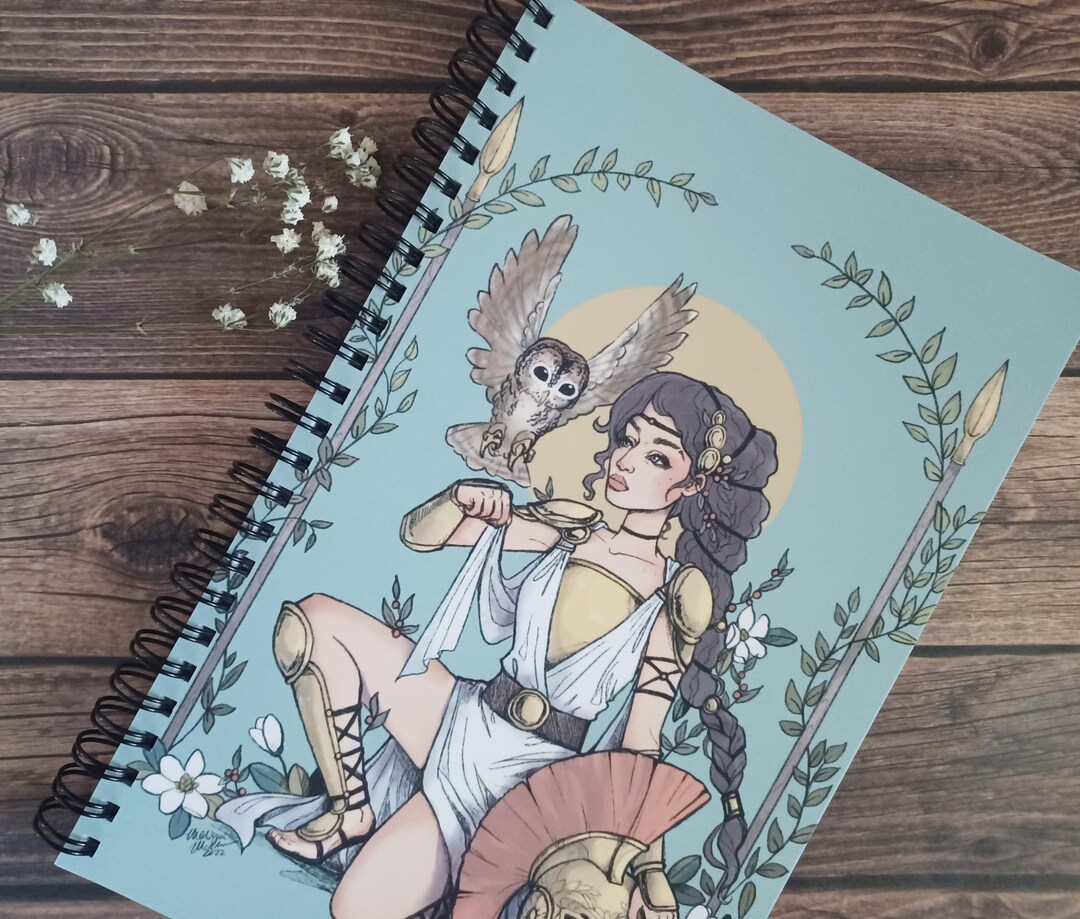 Athena Notebook | 5x8 Soft Cover Greek Goddess of Wisdom Mythology ...