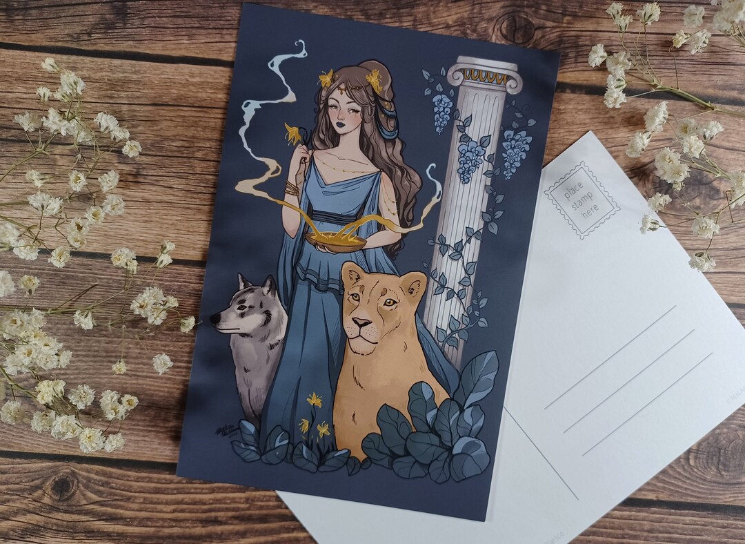 Postcard: Circe | Mythology Original Art Greek Myths - Etsy