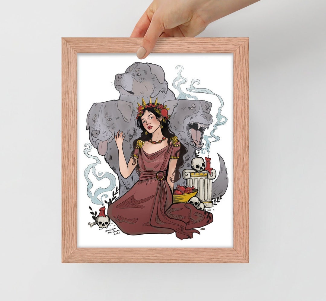 Print: Persephone & Cerberus 2 Size Options Greek Mythology - Etsy
