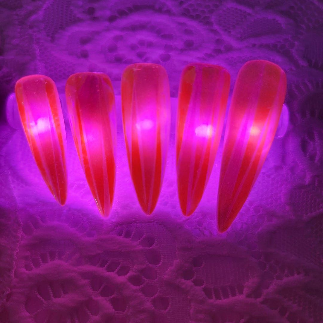 Light up the Night LED Nails - Handmade Glue on Nails | Korean Nails ...