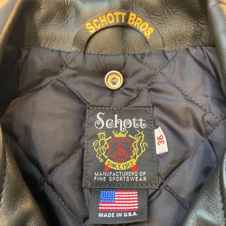 Schott One Star Perfecto® Leather Motorcycle Jacket - Etsy