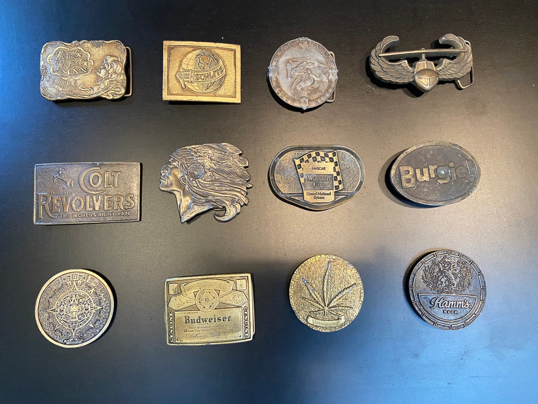 1970's Vintage Brass Belt Buckles - Etsy