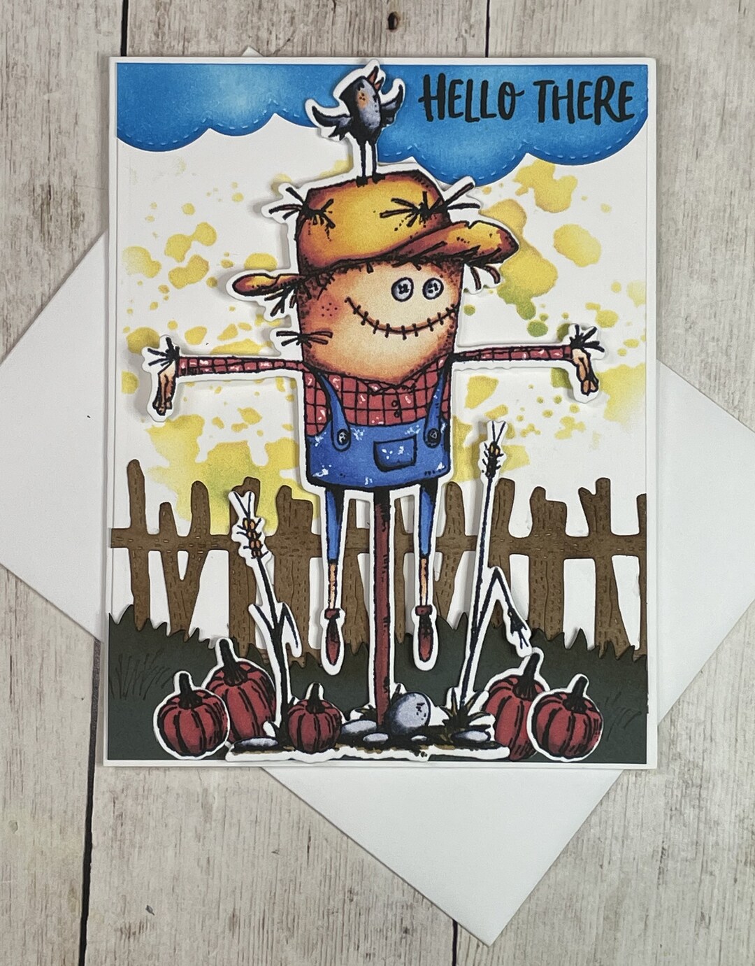 Buttons the Scarecrow DIY Card Kit, Autumn, Autumn Card Kit, DIY Autumn ...