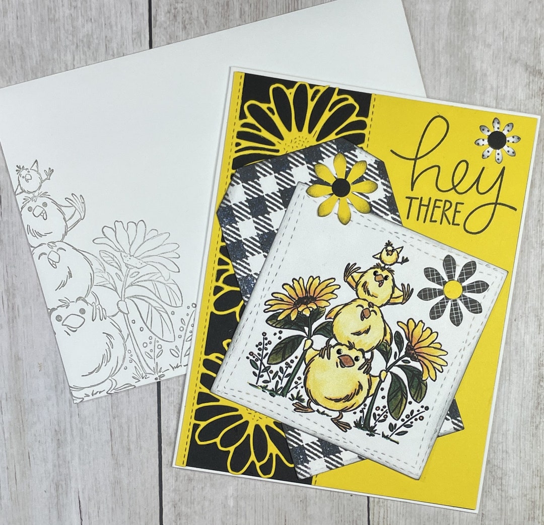 Four Stacked Chicks 2 DIY Card Kit, Friendship, Birthday, General Cards ...