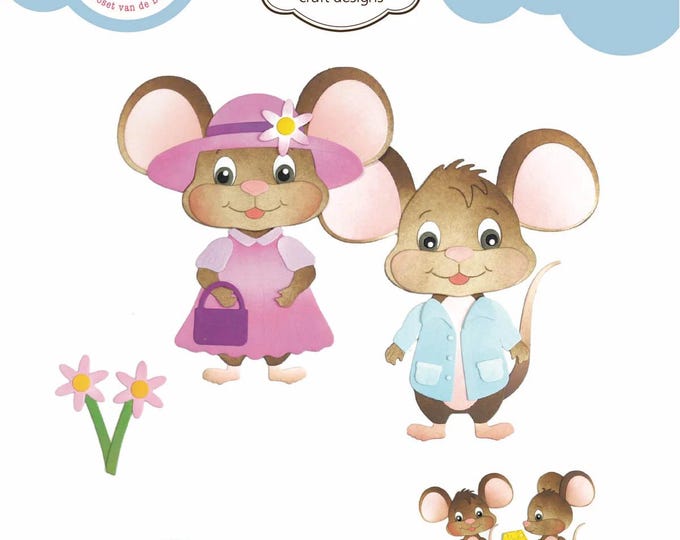 Elizabeth Craft Designs Big Mouse Die Set, #2203, Mice, Mouse, Dies ...