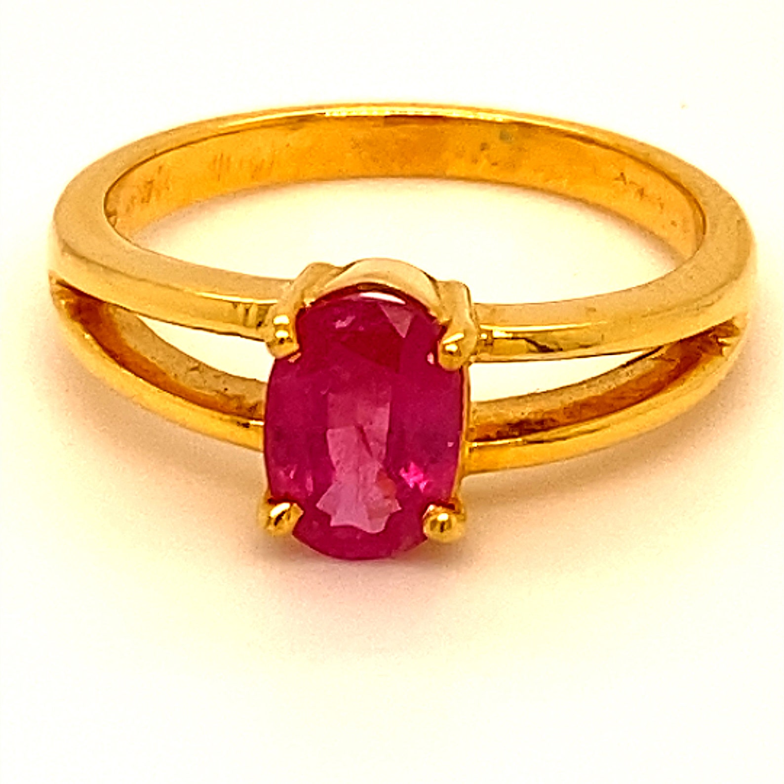 Burmese Ruby Ring Burmese Ruby 1.32ct Solid 18K Yellow Gold | Etsy