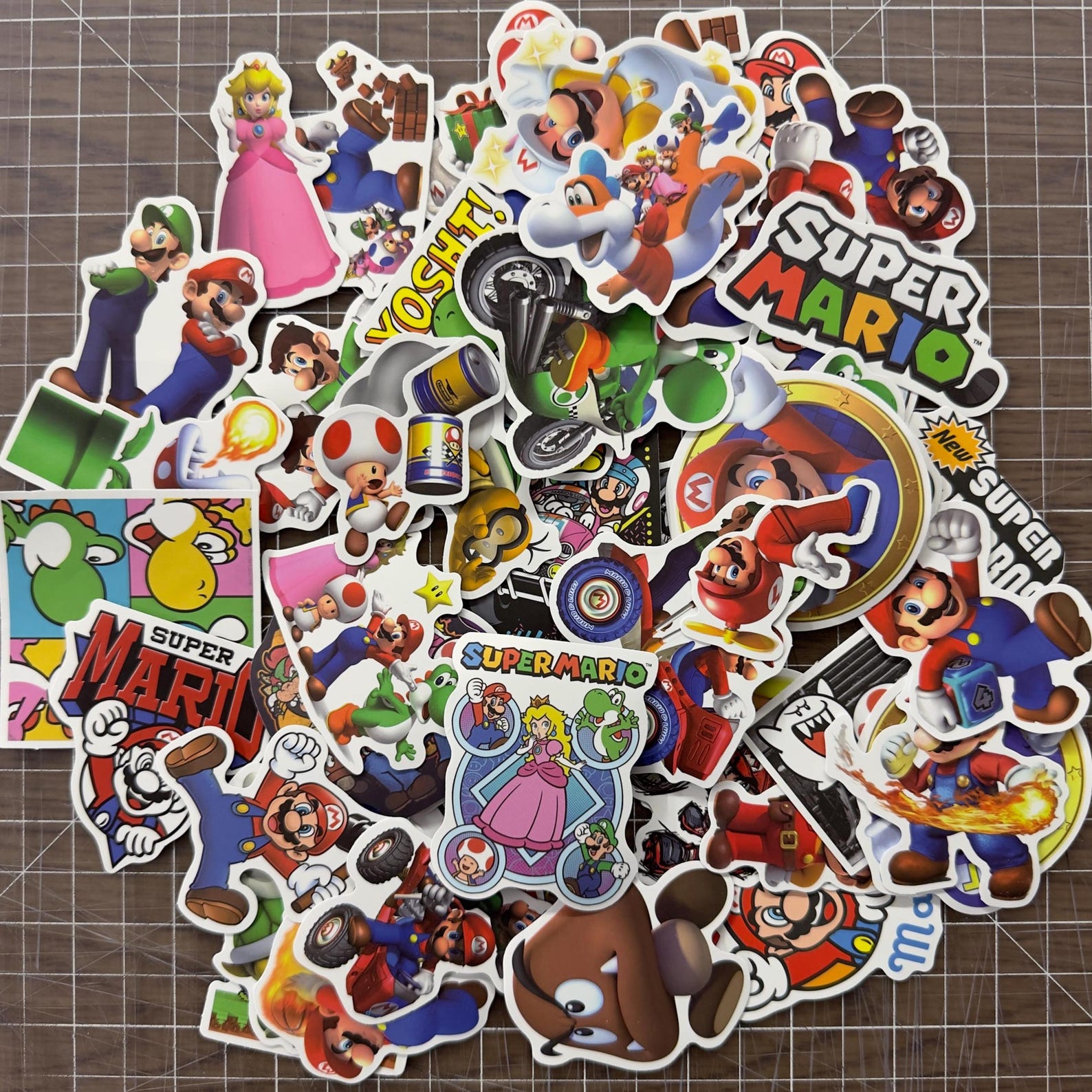 Super Mario Themed Mixed Stickers - 10-50 Unique Pieces - Laptop ...