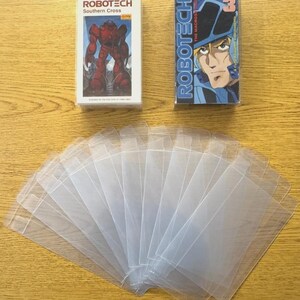 10 Standard VHS Cassette SIZE A Clear Plastic Box Sleeve Protectors ...