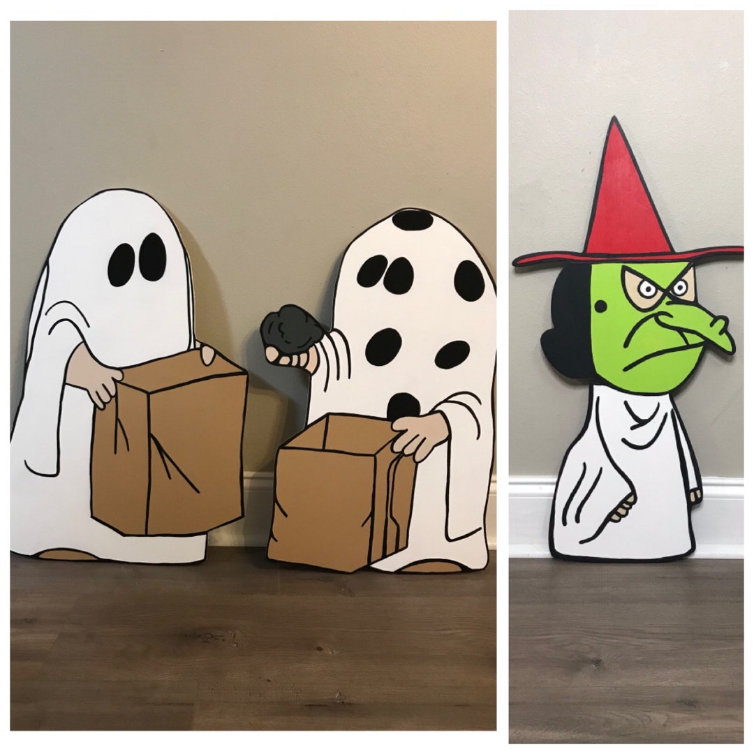 Welcome Great Pumpkin Yard Signs / Ghosts and LUCY the Witch / Peanuts ...