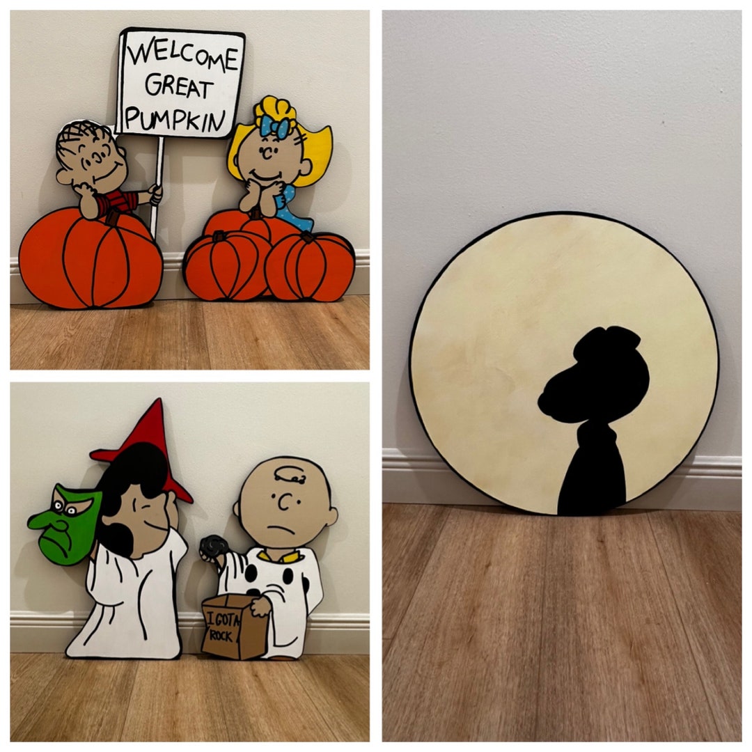 5 Welcome Great Pumpkin Yard Sign / Linus and Sally Brown / - Etsy