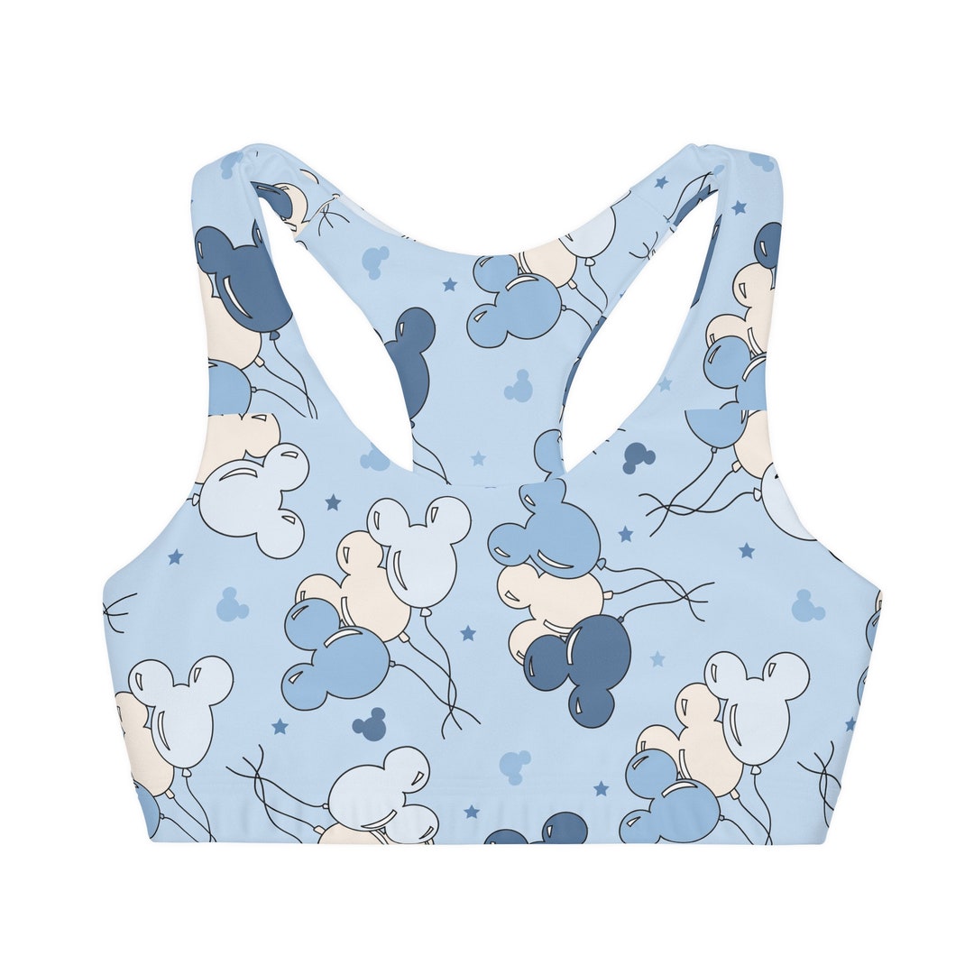 Blue Mouse Balloons Girls' Double Lined Seamless Sports Bra dance Top ...