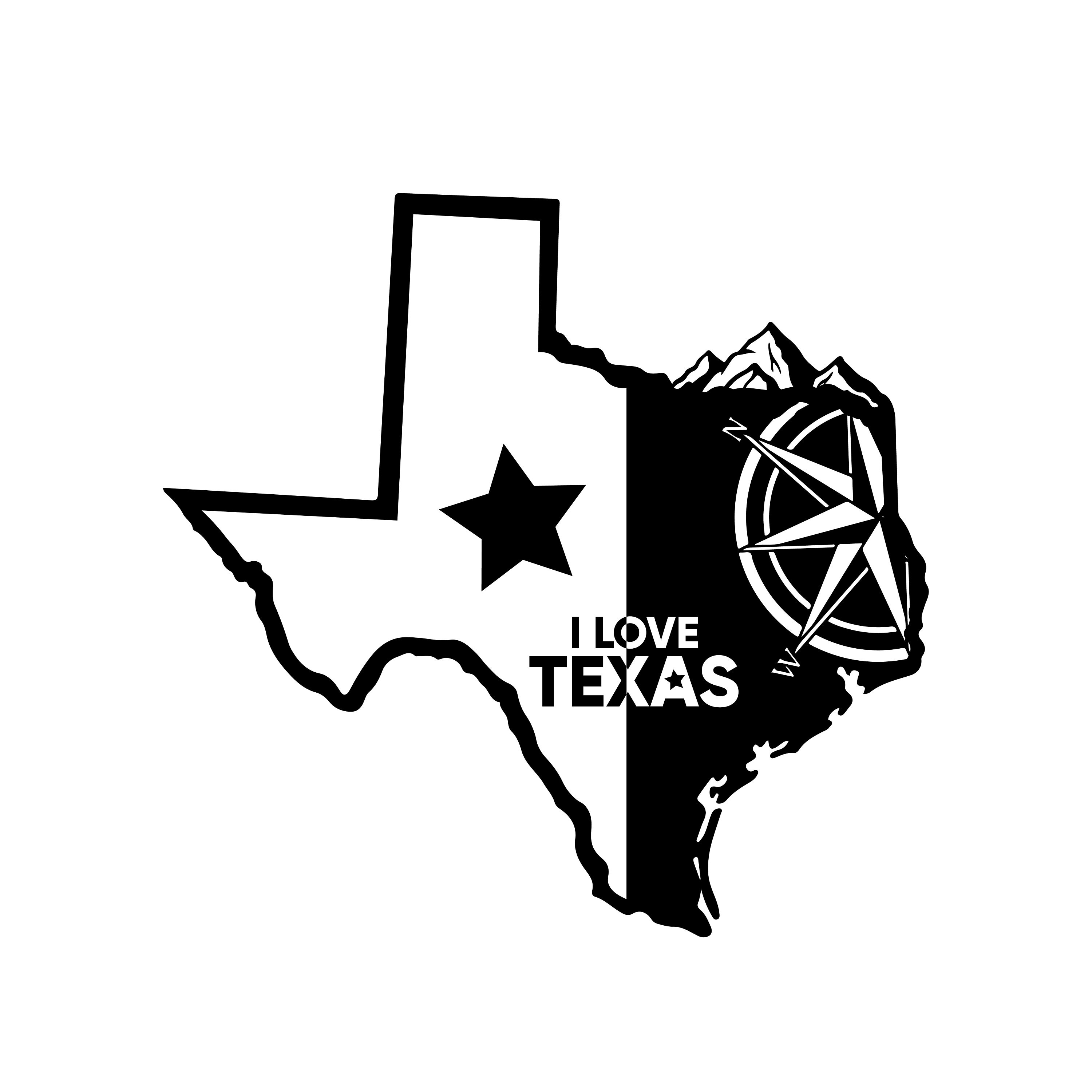 Texas Map Wall Design Laser Cut SVG Files Engraving Decal - Etsy