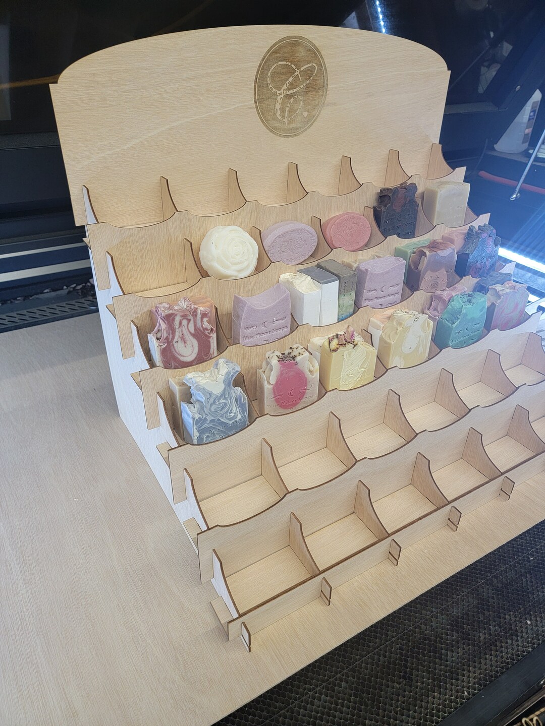 Large 36 Slot Retail Display for Shows and Stores - Soap - Wax ...