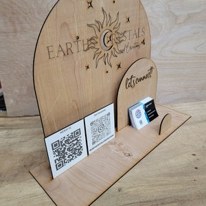 QR Code Display Sign for Craft Shows Events Business Cards Contact ...