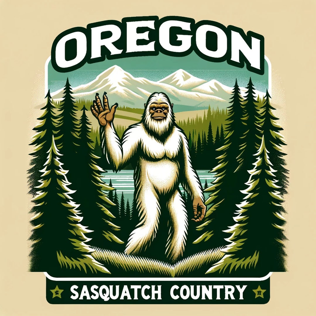 Oregon Sasquatch Tshirt T-shirt Design Logo Bigfoot PNG - Etsy