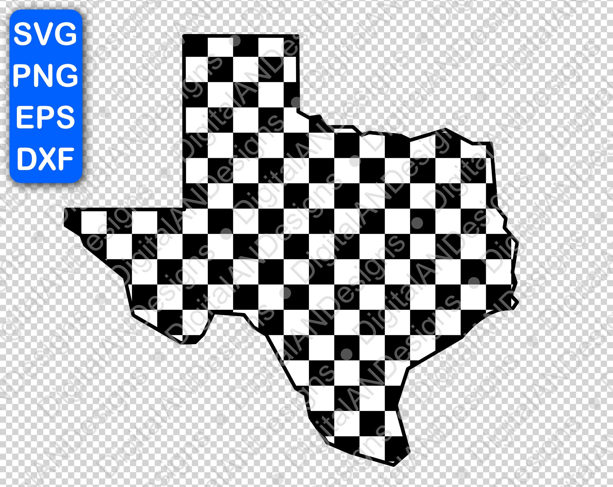 Texas State Flag Svg, Texas Shaped Checkered Flag Digital Cutting File ...
